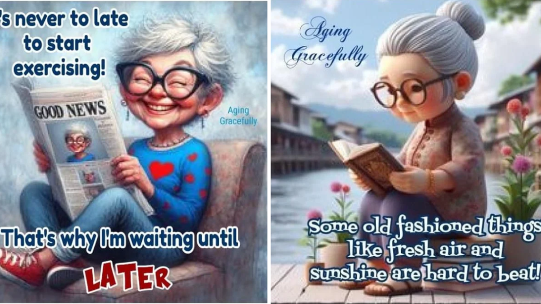 These 20 Cartoons Illustrate Funny Old Age Moments