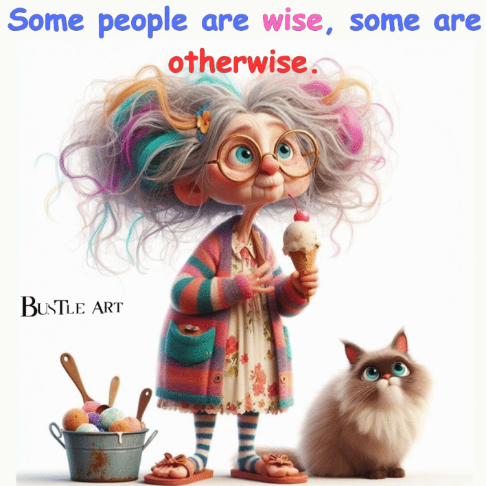 Elderly Lady's Timeless Wisdom and Gentle Humor